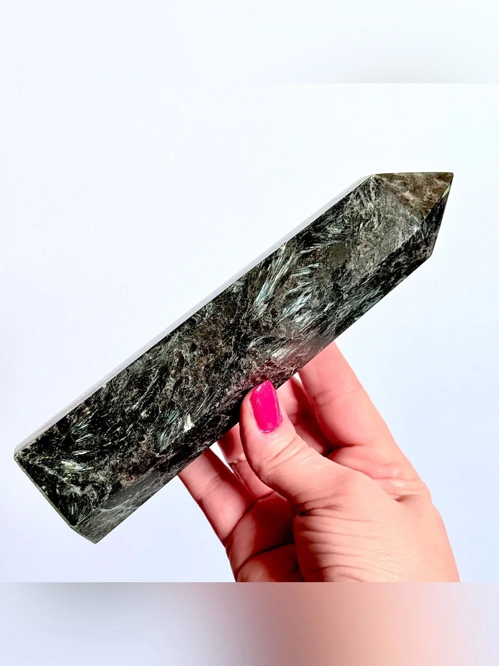 Accents | Arfvedsonite Fireworks Stone Polished Crystal Tower Wgarnet ...